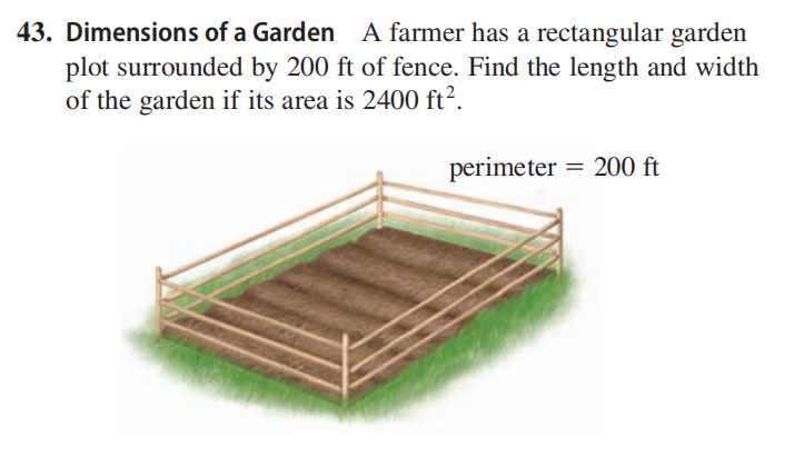 A farmer has a rectangular garden plot surrounded ... - CameraMath