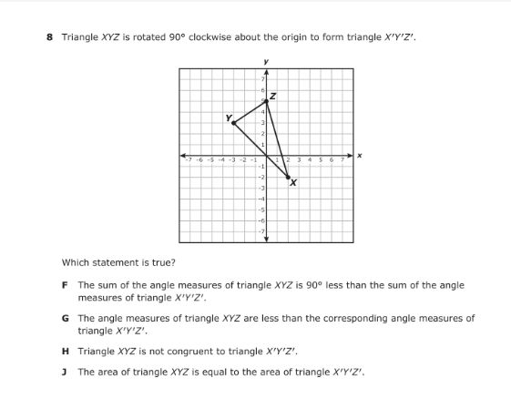 \(8 \) Triangle \( X Y Z \) is rotated \( 90 ^ { \... - CameraMath