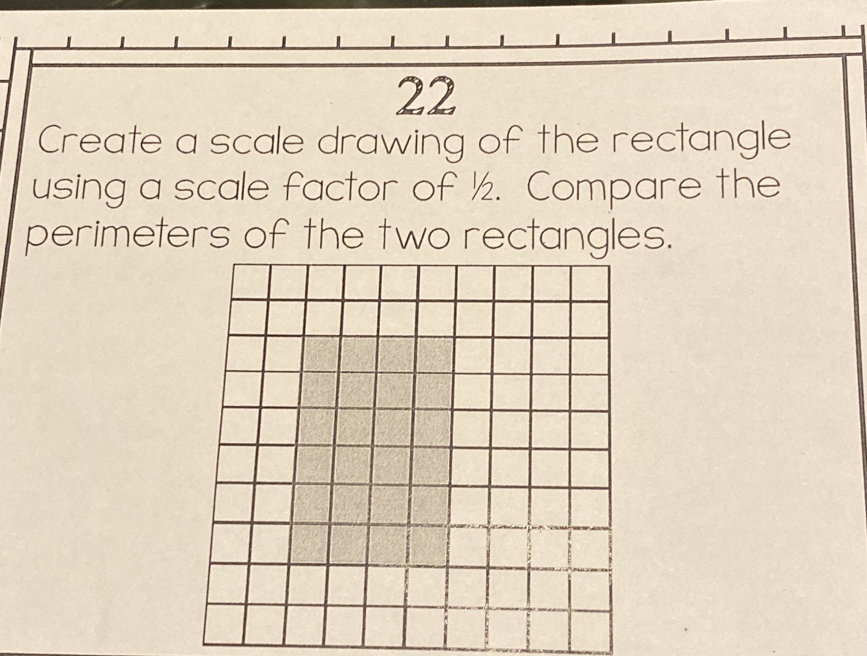 Create A Scale Drawing Of The Rectangle Using A Sc Cameramath