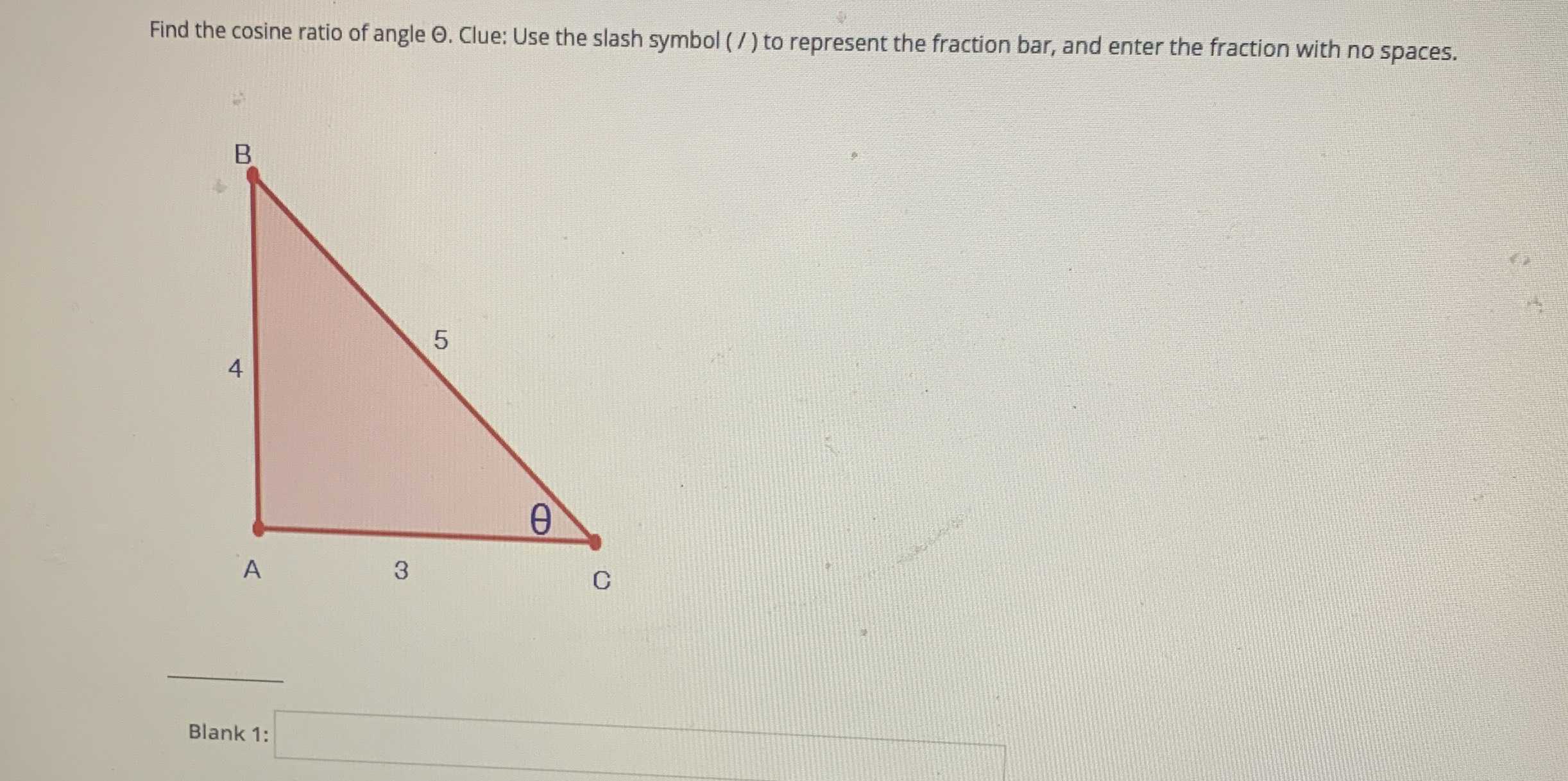Find The Cosine Ratio Of Angle Theta Clue CameraMath