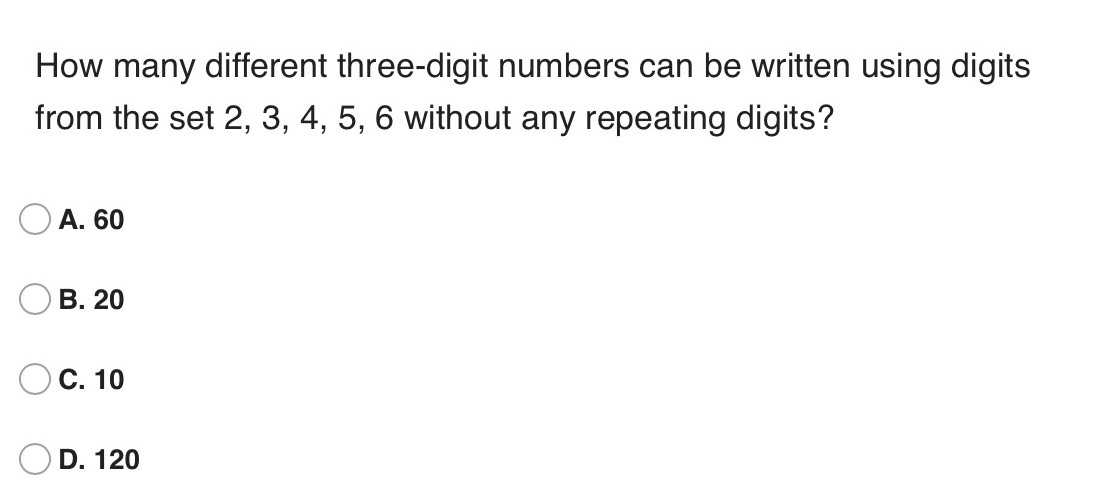 How many different three-digit numbers can be writ... - CameraMath How many different three-digit numbers can be writ... - CameraMath