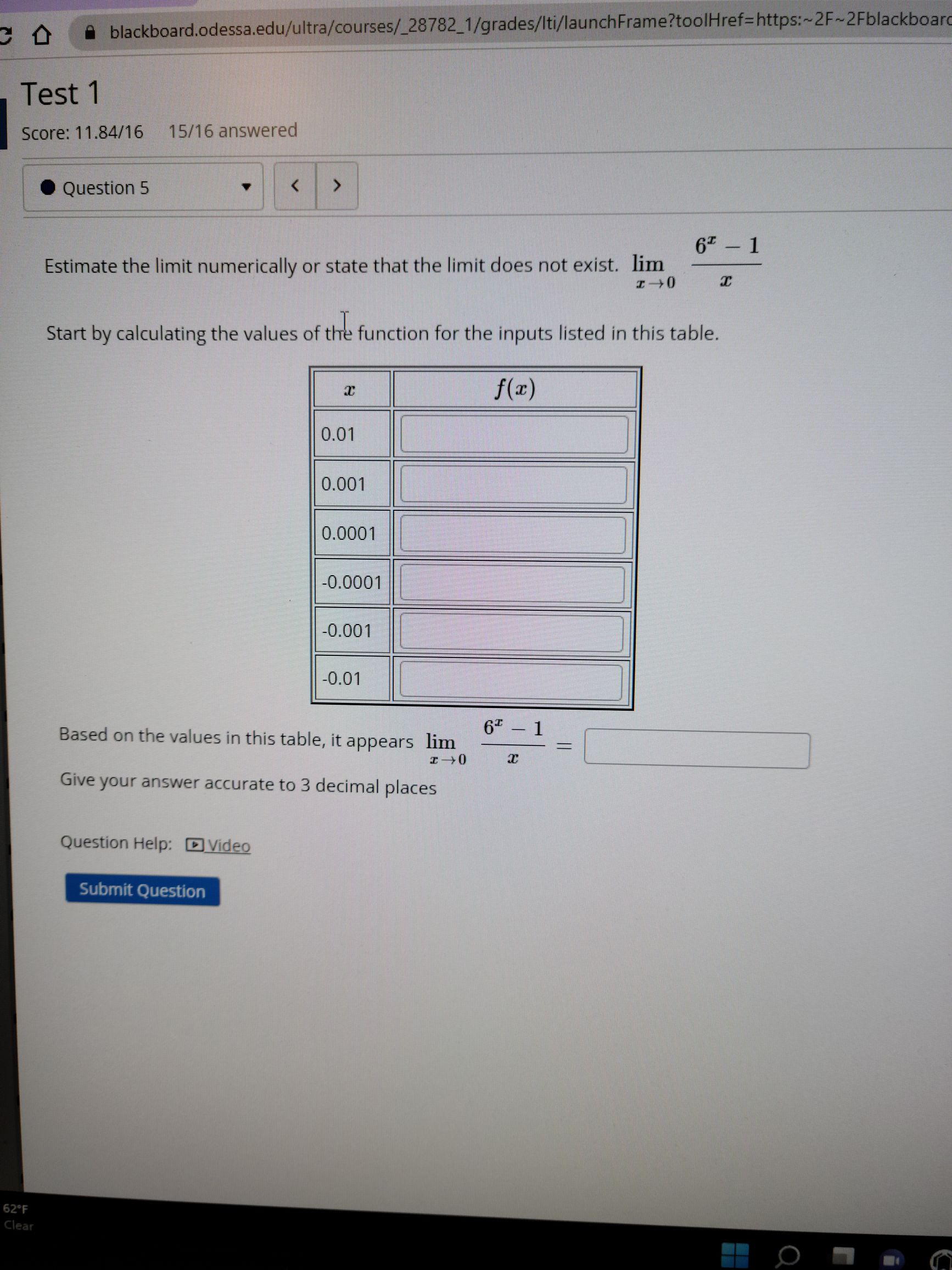 Estimate the limit numerically or state that the l... - CameraMath Estimate the limit numerically or state that the l... - CameraMath