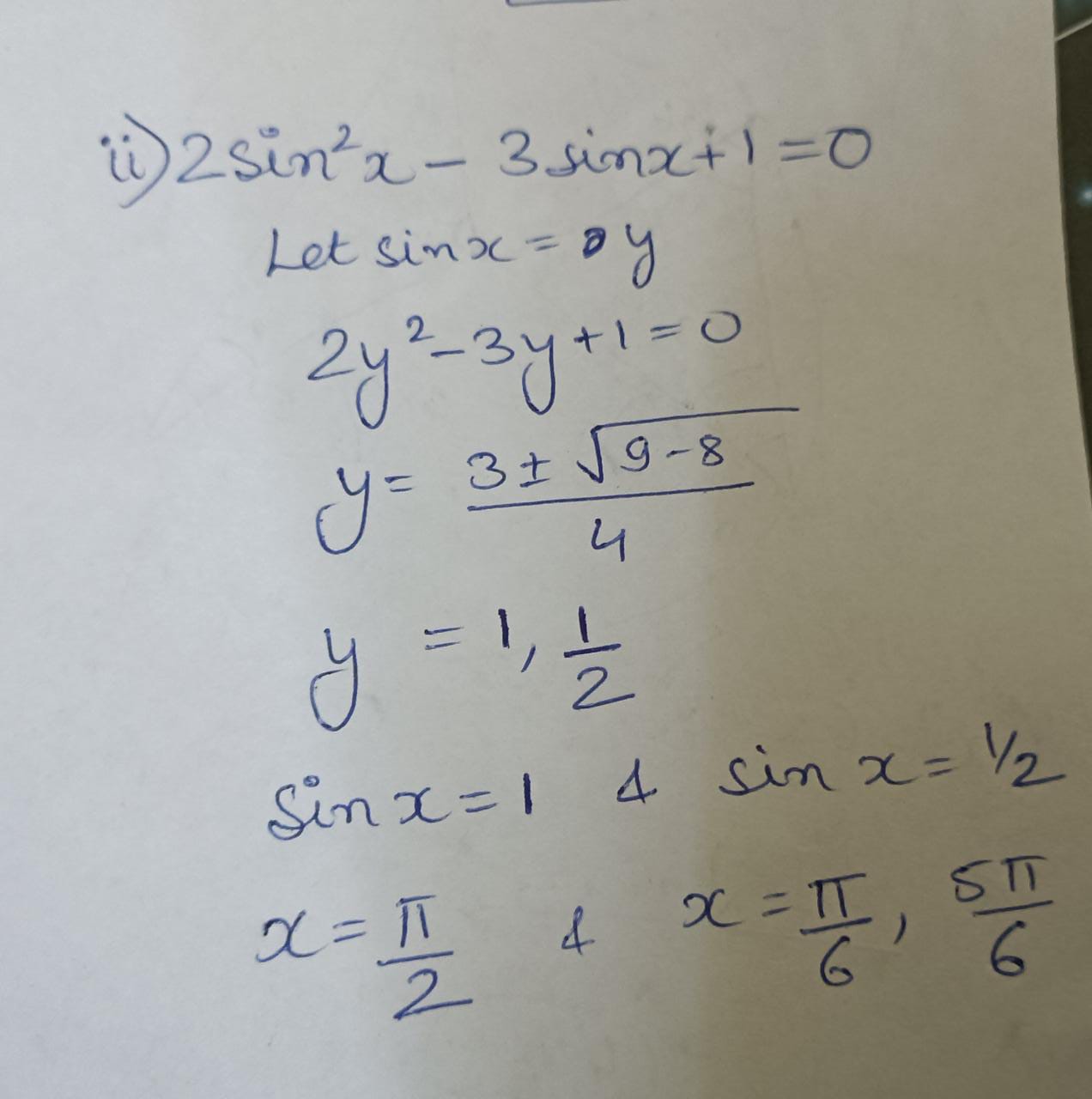 2. SOLVE each trigonometric function for all possible values in Radians ... 2. SOLVE each trigonometric function for all possible values in Radians ...