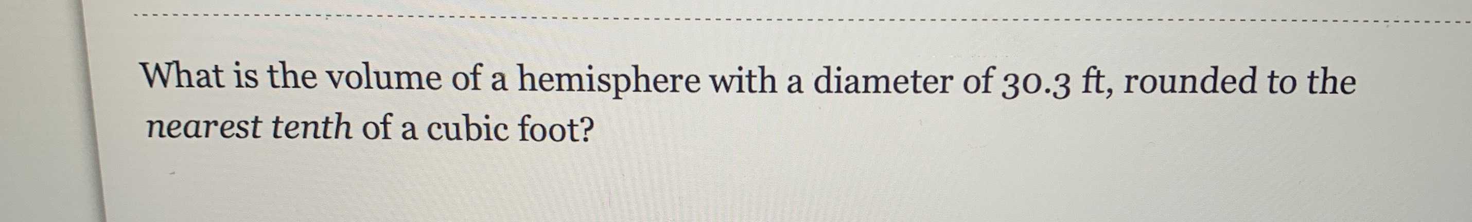 What Is The Volume Of A Hemisphere With A Diameter CameraMath