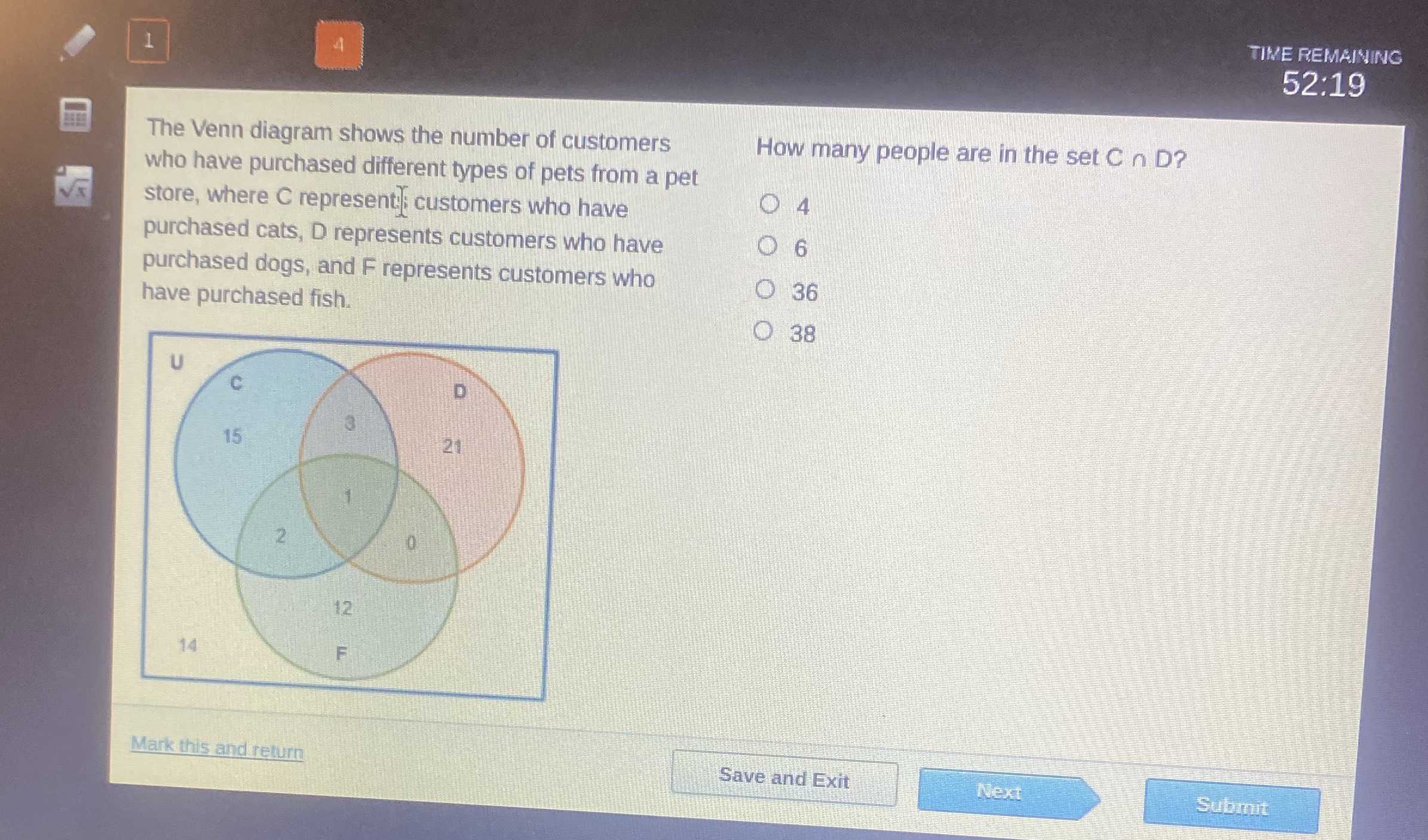 The Venn diagram shows the number of customers who have purchased ... The Venn diagram shows the number of customers who have purchased ...