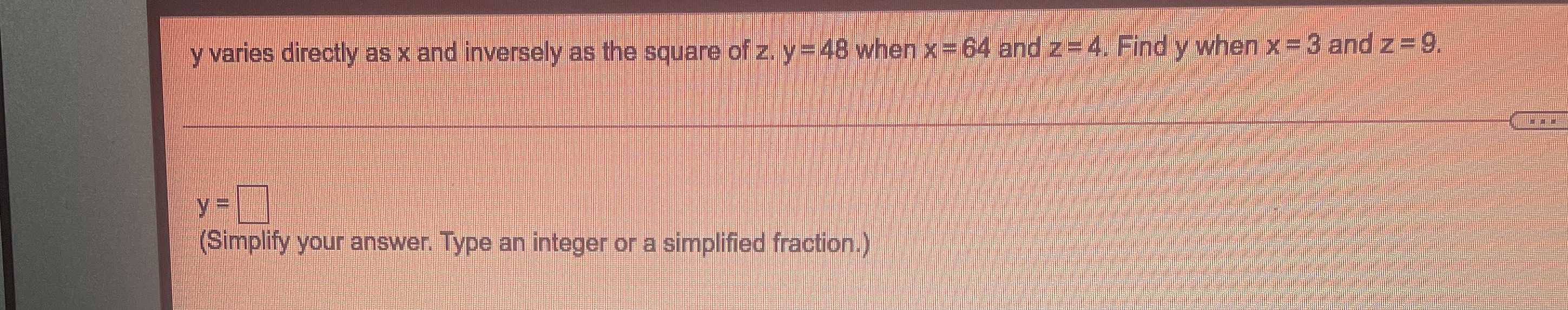 Y Varies Directly As X And Inversely As Cameramath