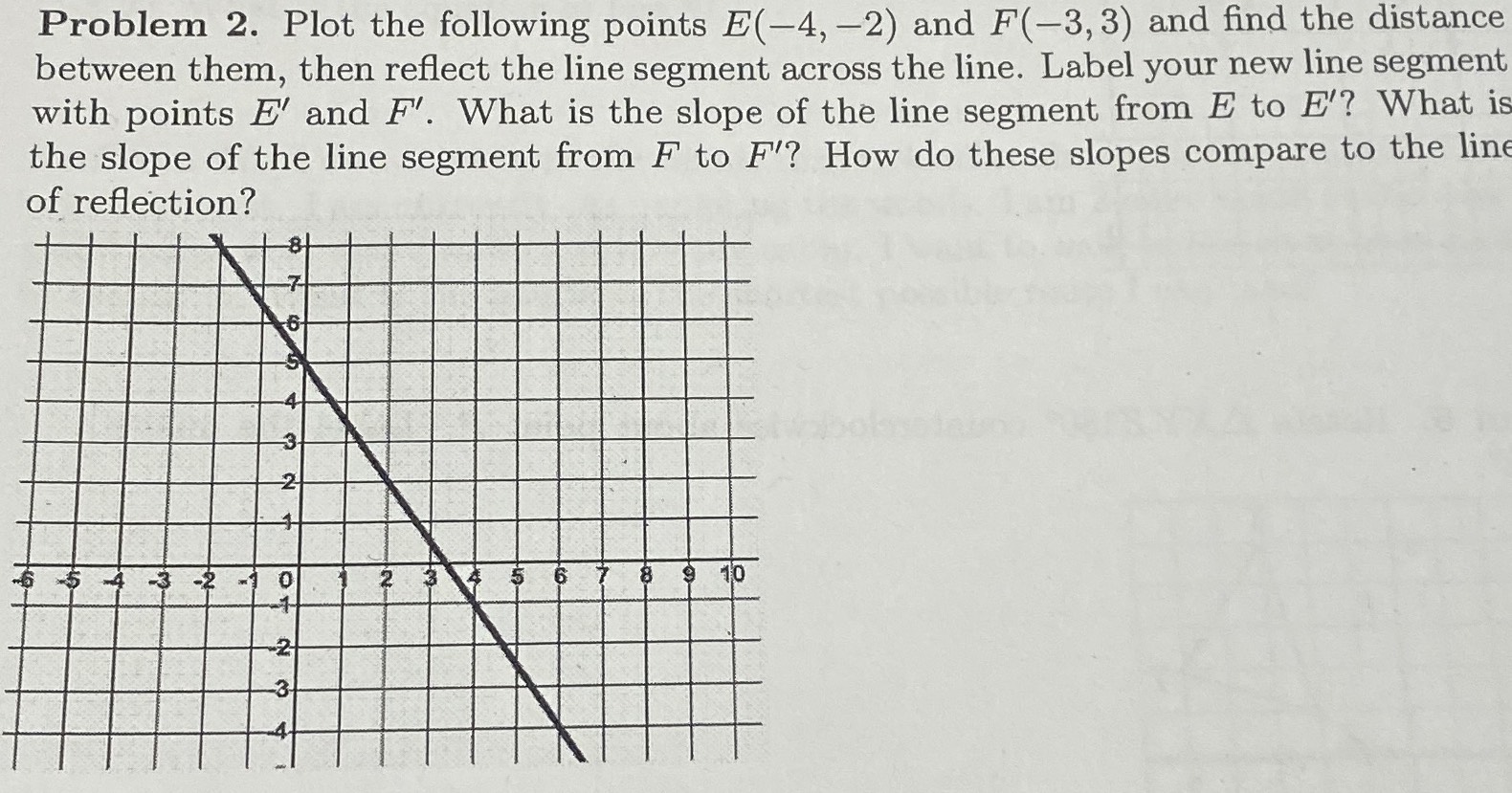 Problem 2 Plot The Following Points E 4 Cameramath