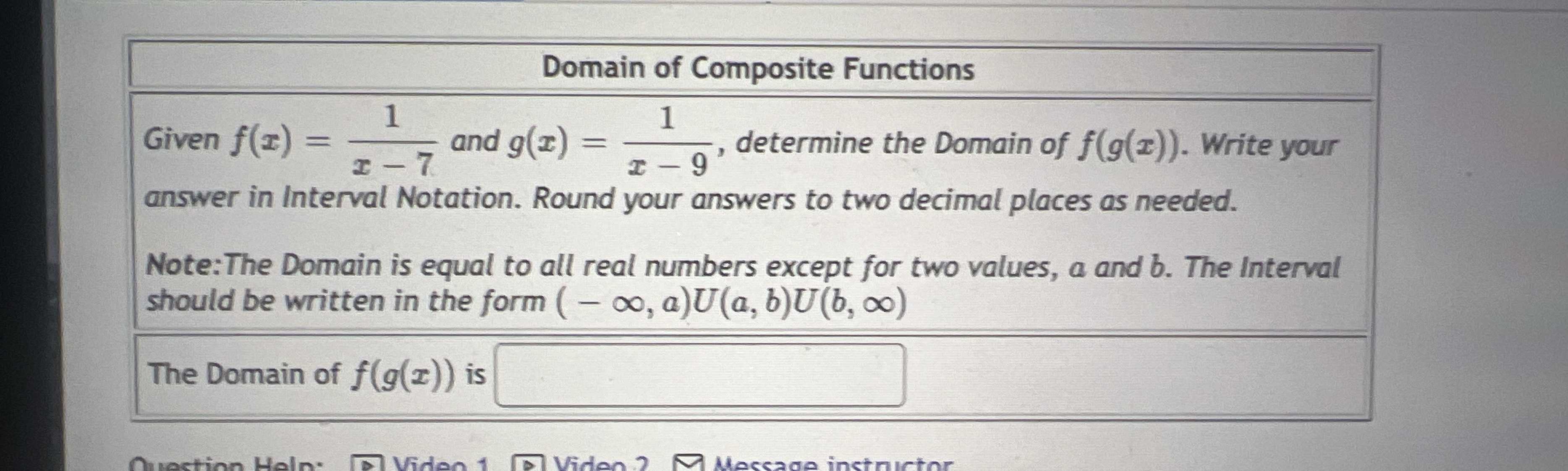 Domain Of Composite Functions Given F X Cameramath 