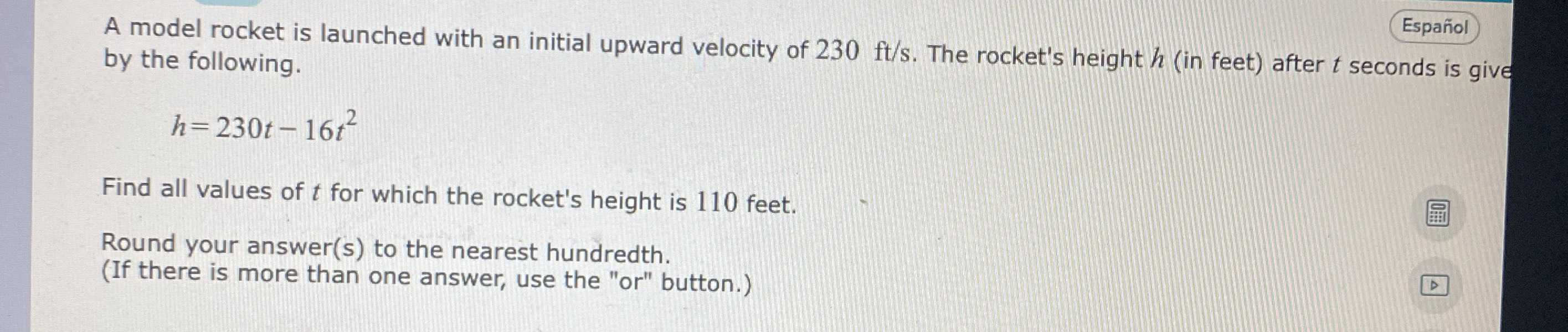 A Model Rocket Is Launched With An Initial Upward Velocity Of 230ft S