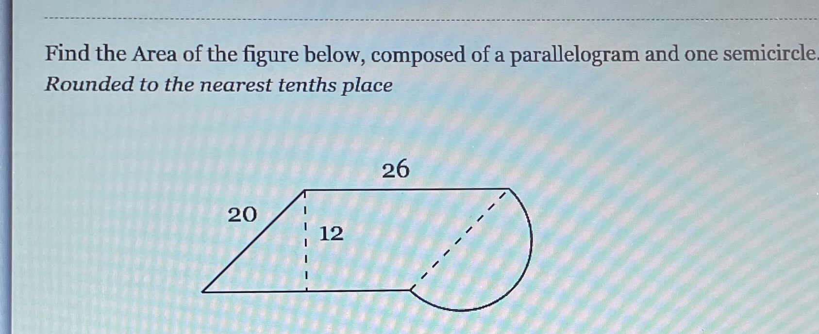 Find The Area Of The Figure Below Composed Of A P Cameramath