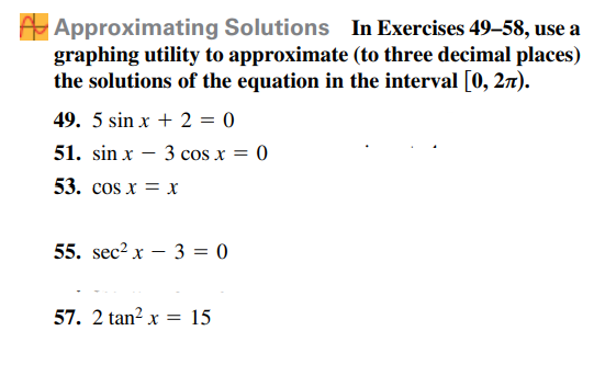 Approximating Solutions In Exercises 49-58, use a ... - CameraMath Approximating Solutions In Exercises 49-58, use a ... - CameraMath