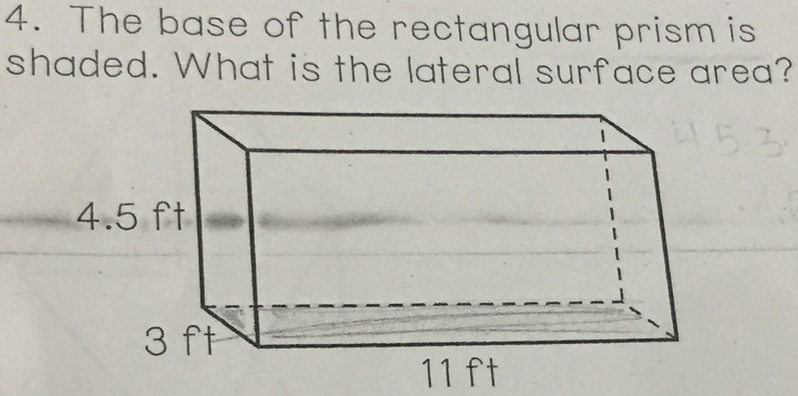 4. The base of the rectangular prism is shaded. Wh... - CameraMath