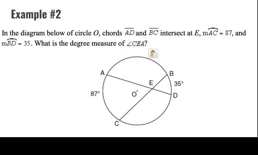 In the diagram below of circle O , chords overline... - CameraMath