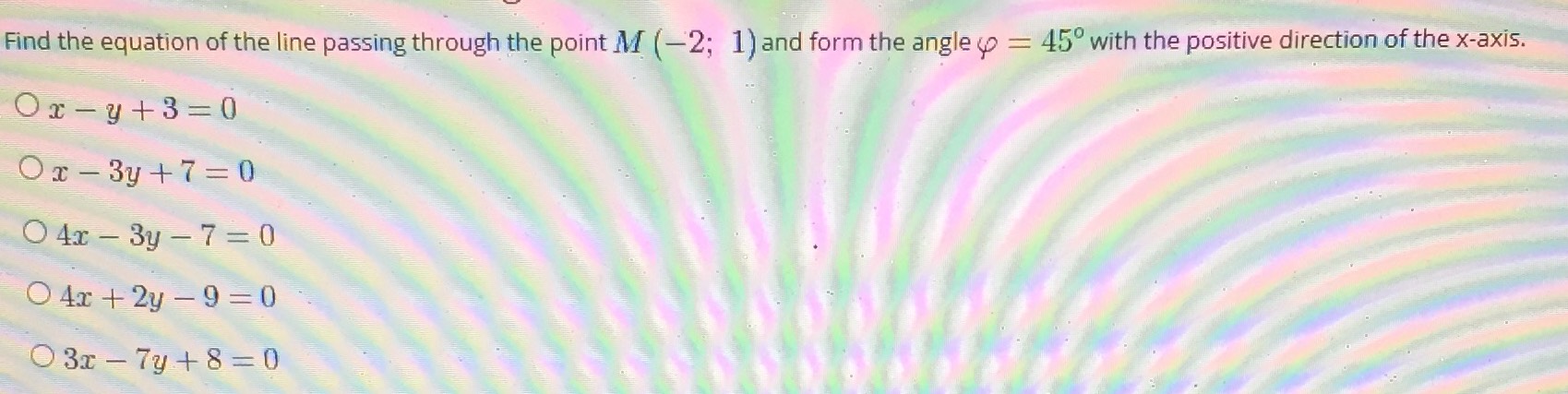 Find The Equation Of The Line Passing Through The Cameramath