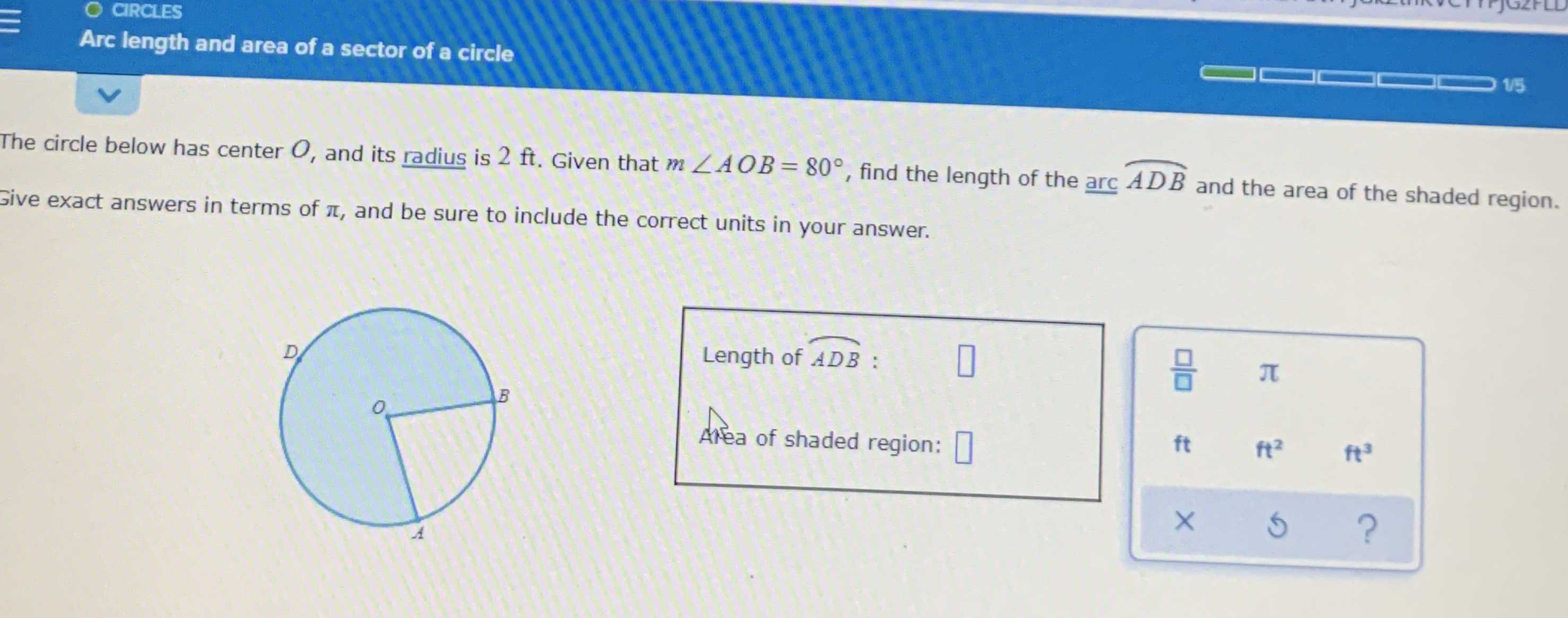 The circle below has center \( O \) , and its radi... - CameraMath