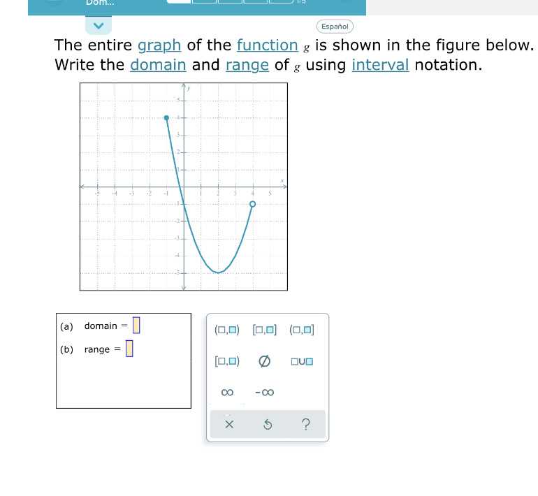 The Entire Graph Of The Function G Is Shown Cameramath