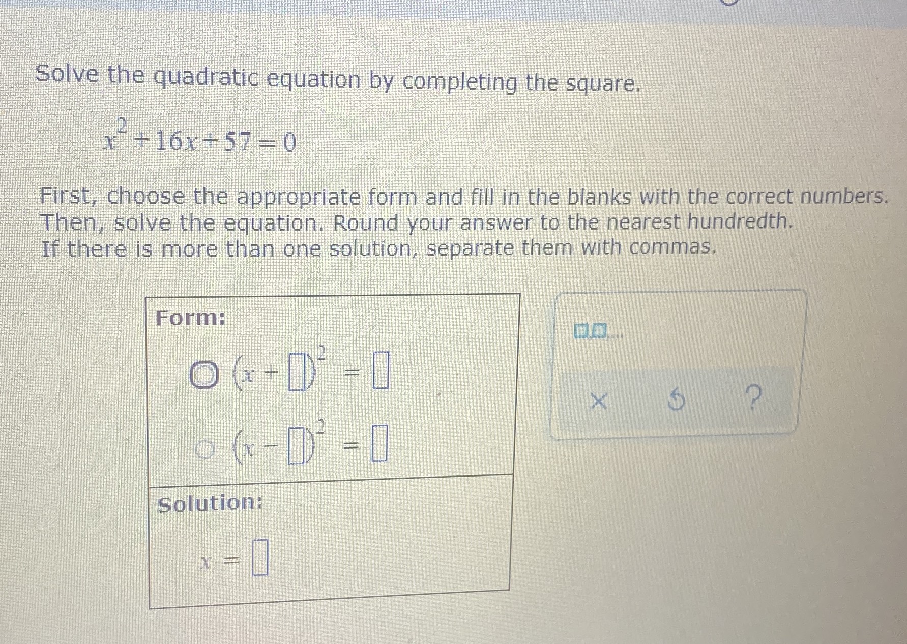 Solve The Quadratic Equation By Completing The Squ CameraMath