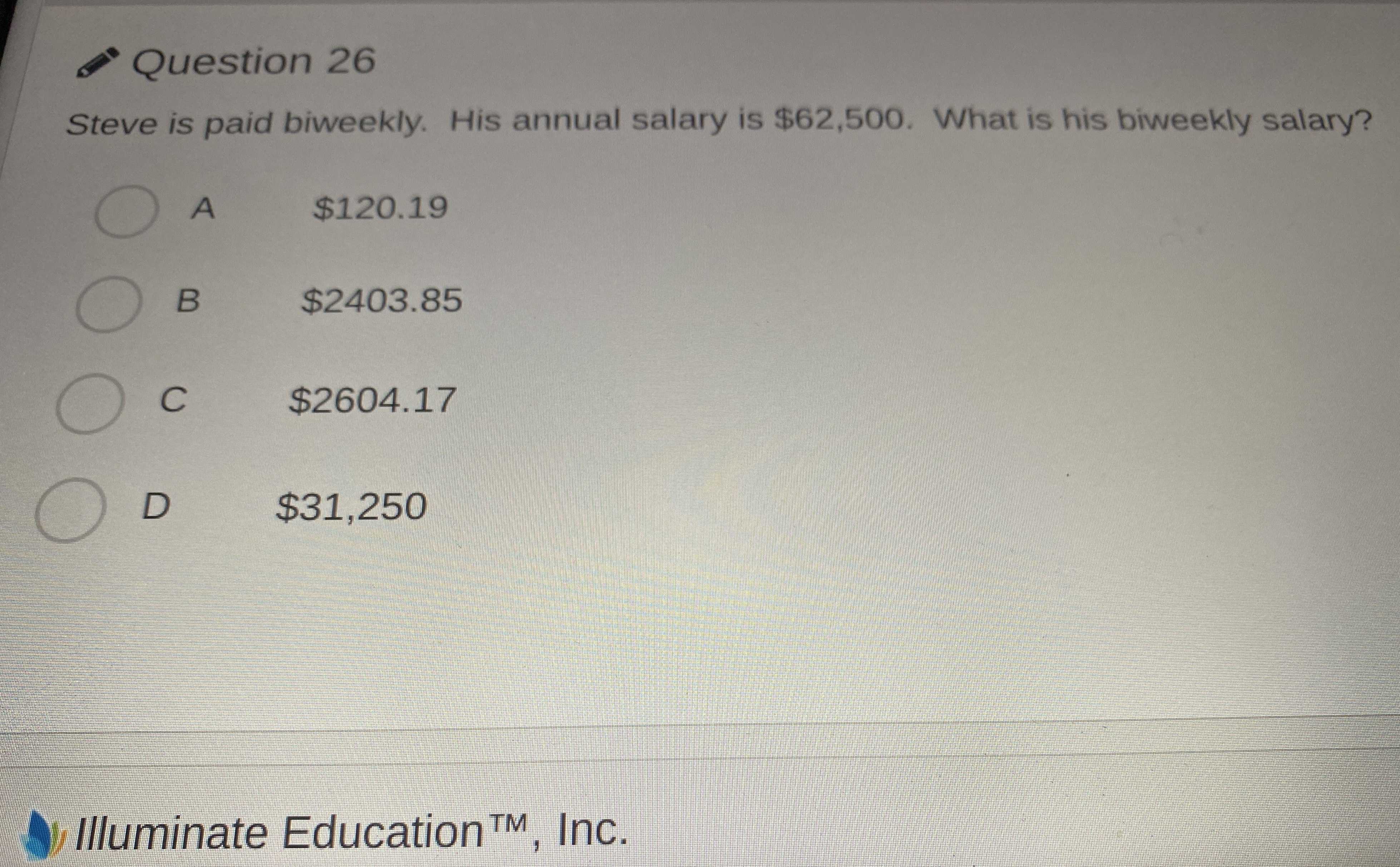 steve-is-paid-biweekly-his-annual-salary-is-cameramath
