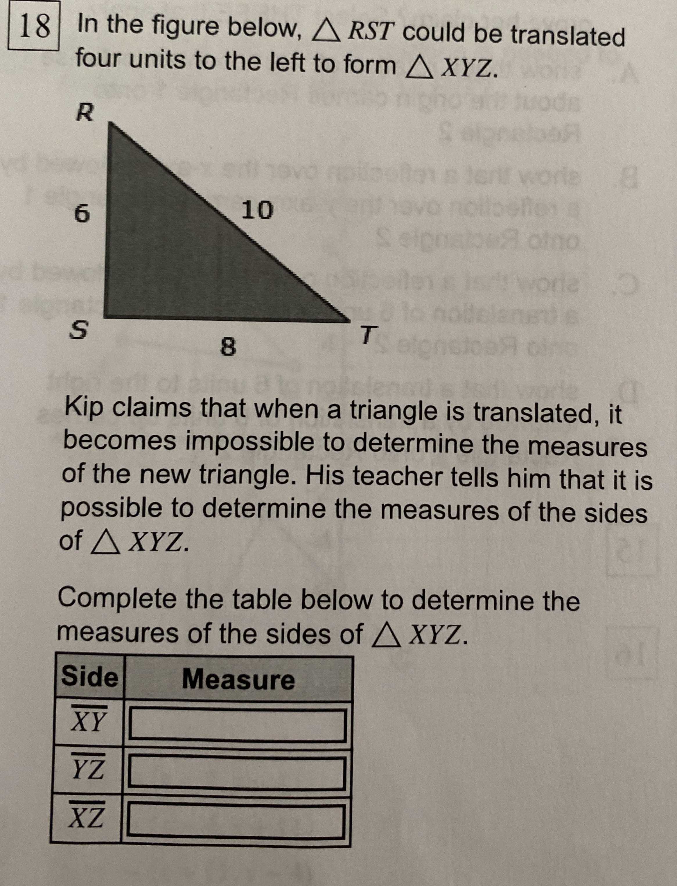In the figure below, \( \triangle R S T \) could b... - CameraMath In the figure below, \( \triangle R S T \) could b... - CameraMath