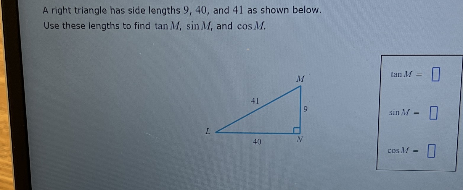 A Right Triangle Has Side Lengths 9 40 And CameraMath