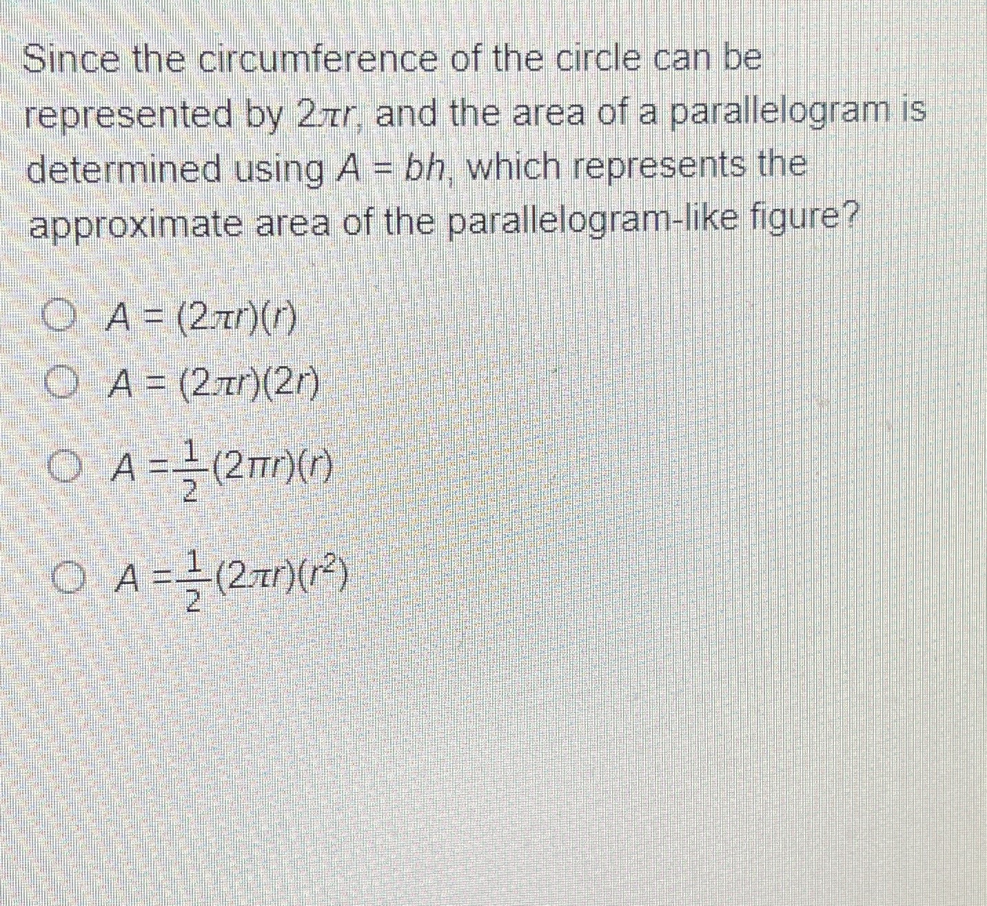 Since The Circumference Of The Circle Can Be Repre CameraMath