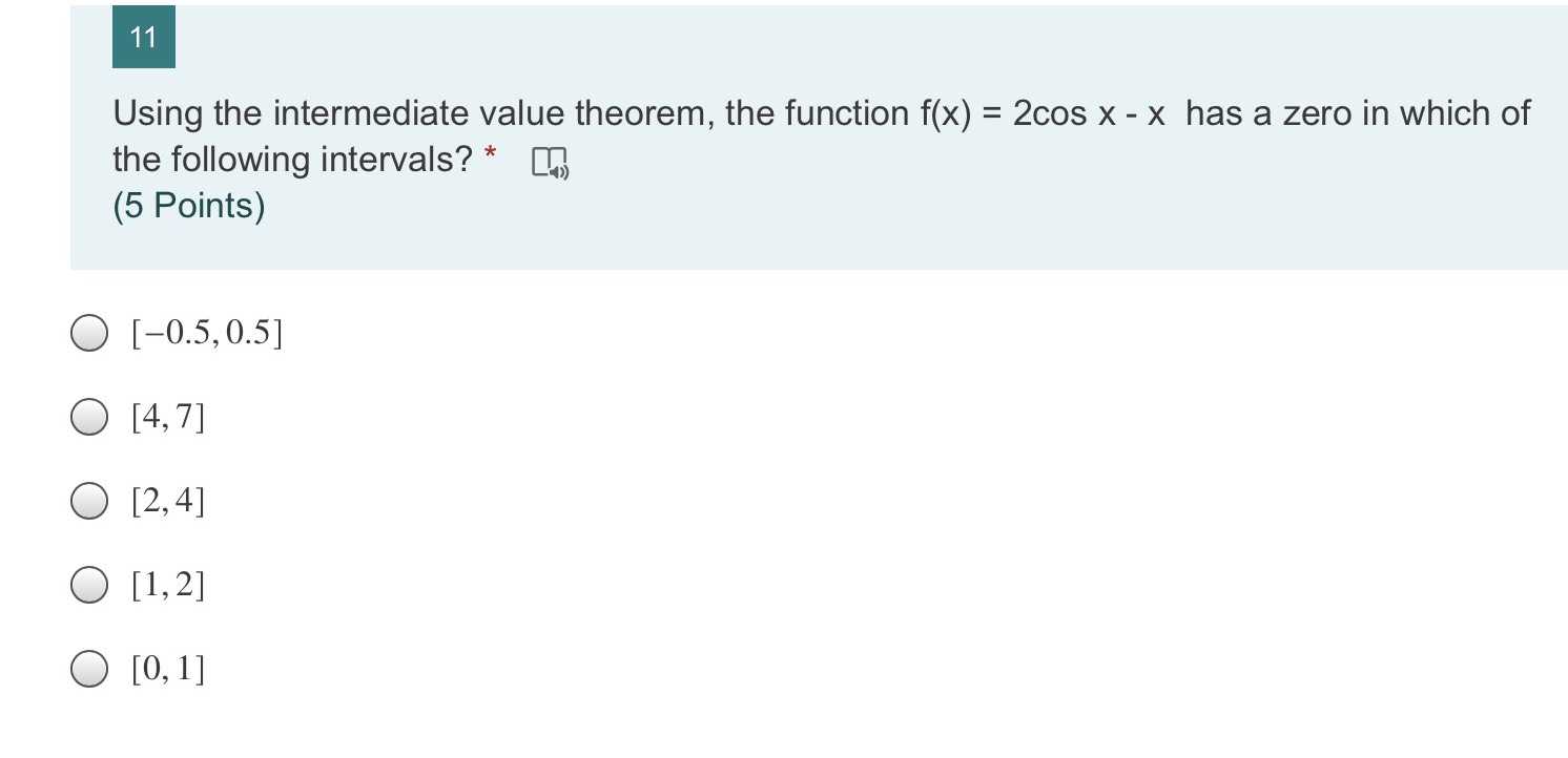 Using The Intermediate Value Theorem The Function Cameramath