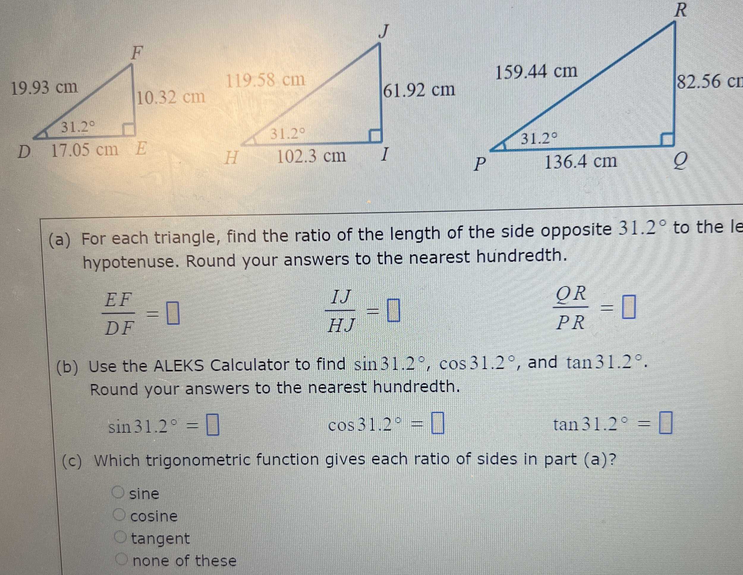  a For Each Triangle Find The Ratio Of The Lengt CameraMath
