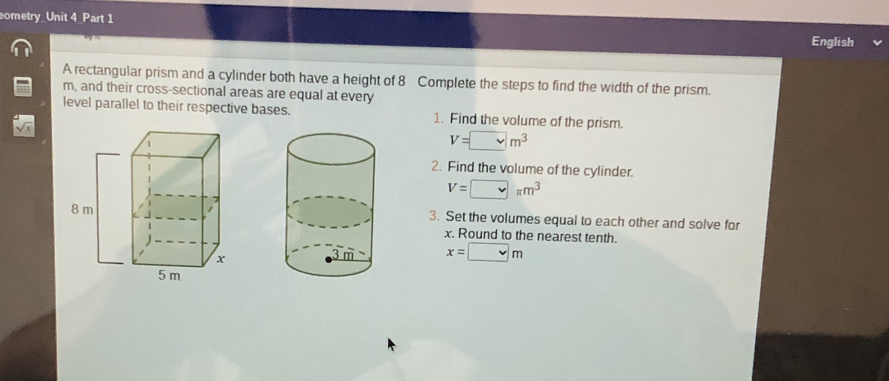 A Rectangular Prism And A Cylinder Both Have A Hei CameraMath