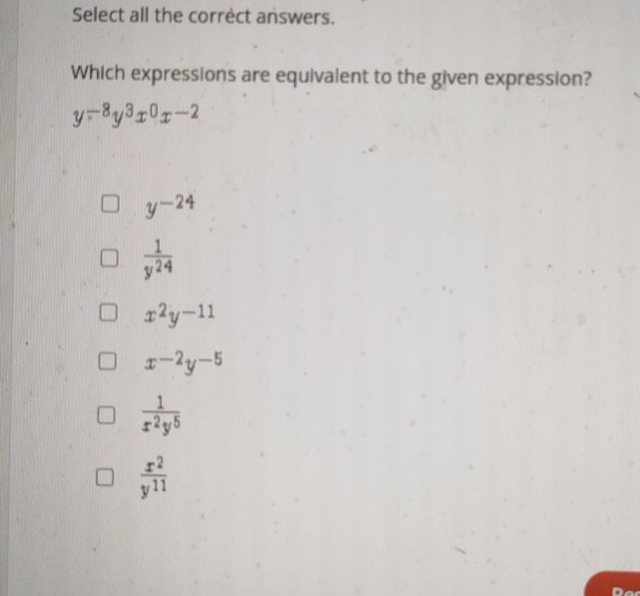 Select all the correct answers. Which expression... - CameraMath Select all the correct answers. Which expression... - CameraMath