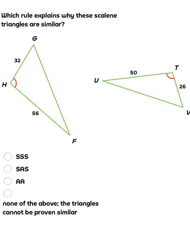 Which rule explains why these scalene triangles ar... - CameraMath