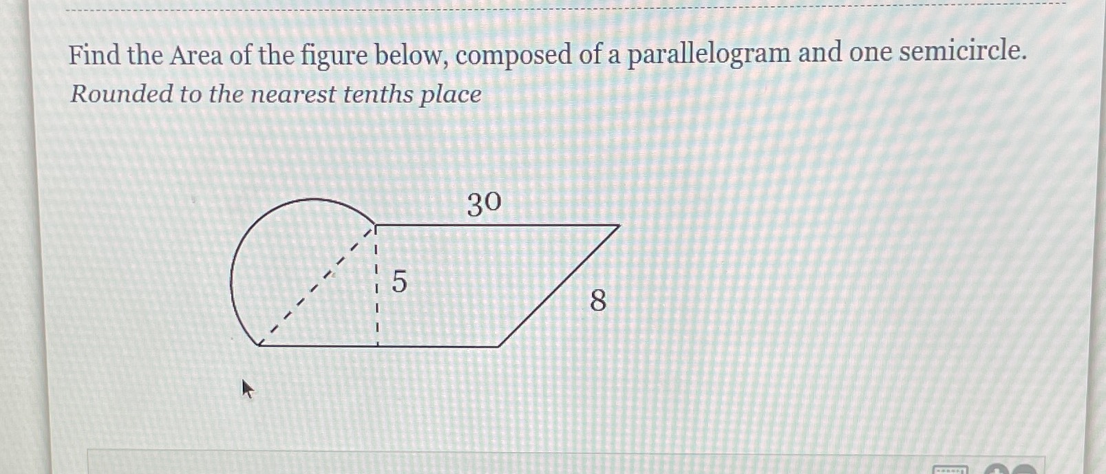Find The Area Of The Figure Below Composed Of A P Cameramath